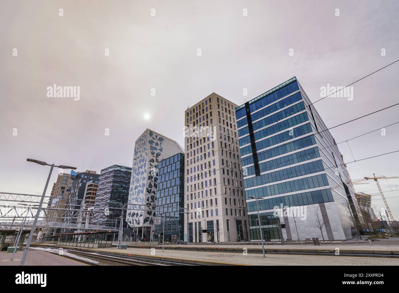 Oslo Norway, city skyline at business district and Bercode Project ...