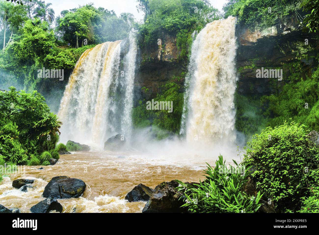 Iguazu Falls, the largest waterfalls, this picture was taken at ...