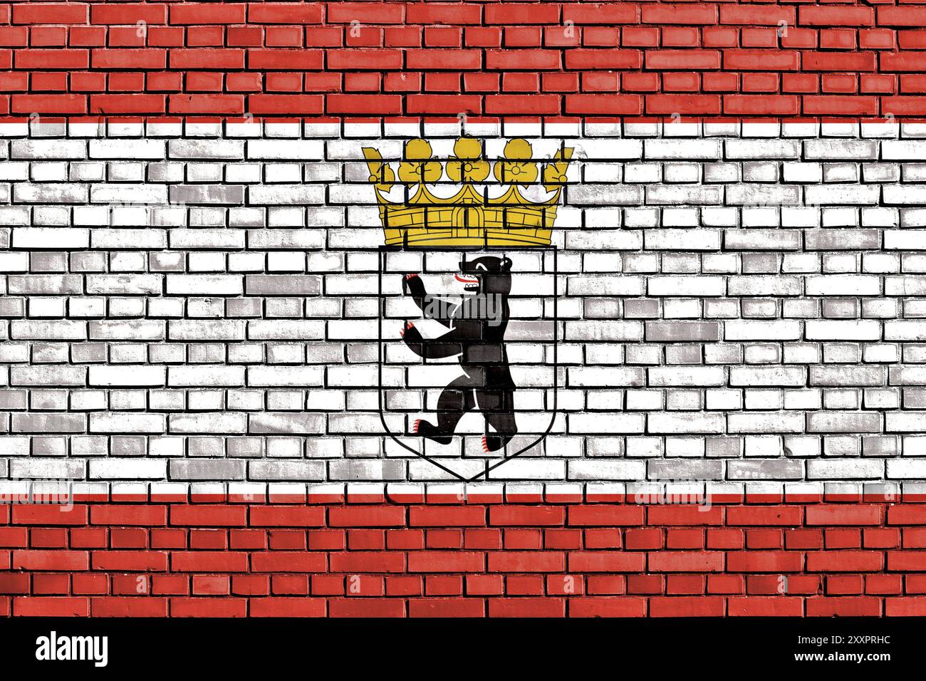Flag of state Berlin painted on brick wall Stock Photo - Alamy