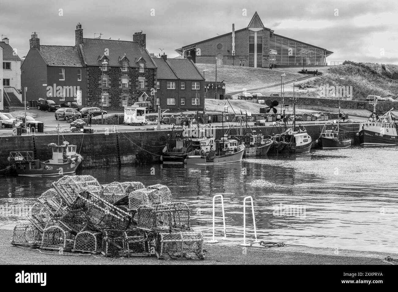 View of Dunbar Harbour Stock Photo - Alamy