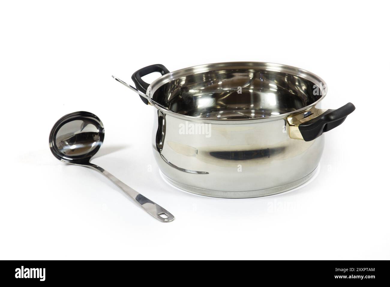 Pot and ladle Stock Photo - Alamy