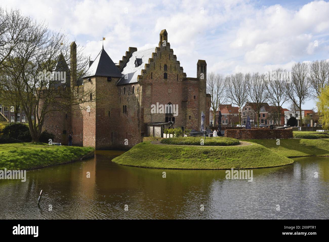 Medemblik, Netherlands. March 29, 2024. The medieval Radboud castle in ...