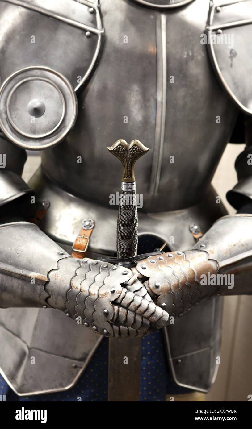Knight with sword close up Stock Photo - Alamy