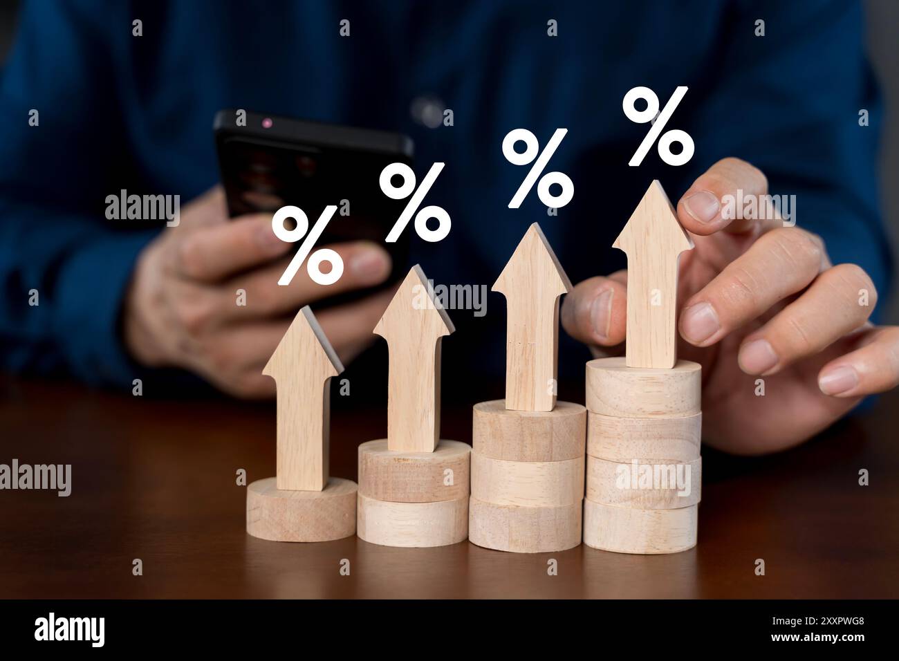 Interest increase rise up icon hi-res stock photography and images - Alamy