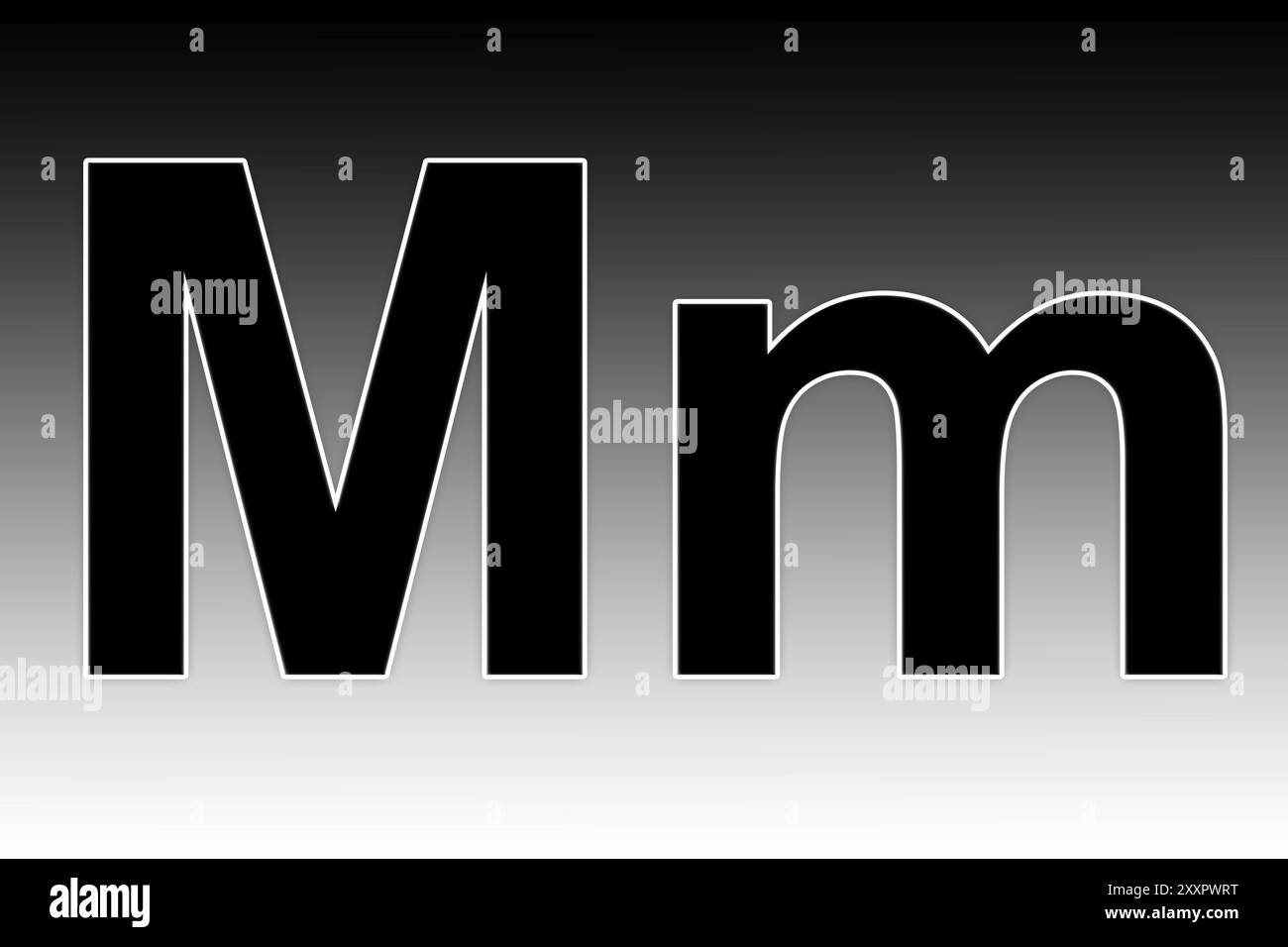 Letter m lowercase Black and White Stock Photos & Images - Alamy