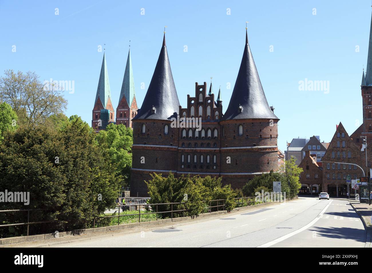The Holsten Gate in Luebeck Stock Photo - Alamy