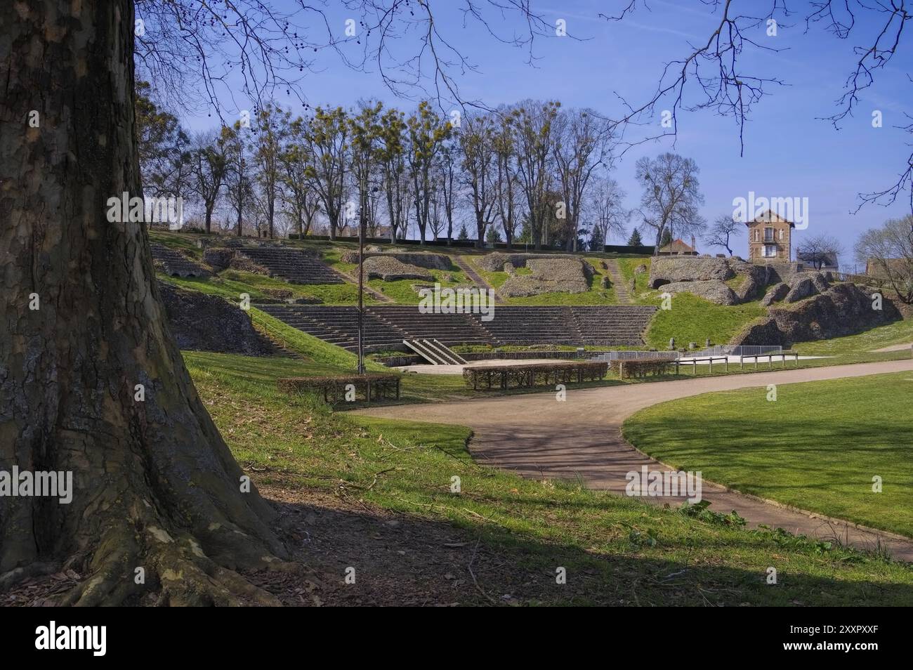 Autun Roman theatre, Autun in France, the old roman theatre, Burgundy ...