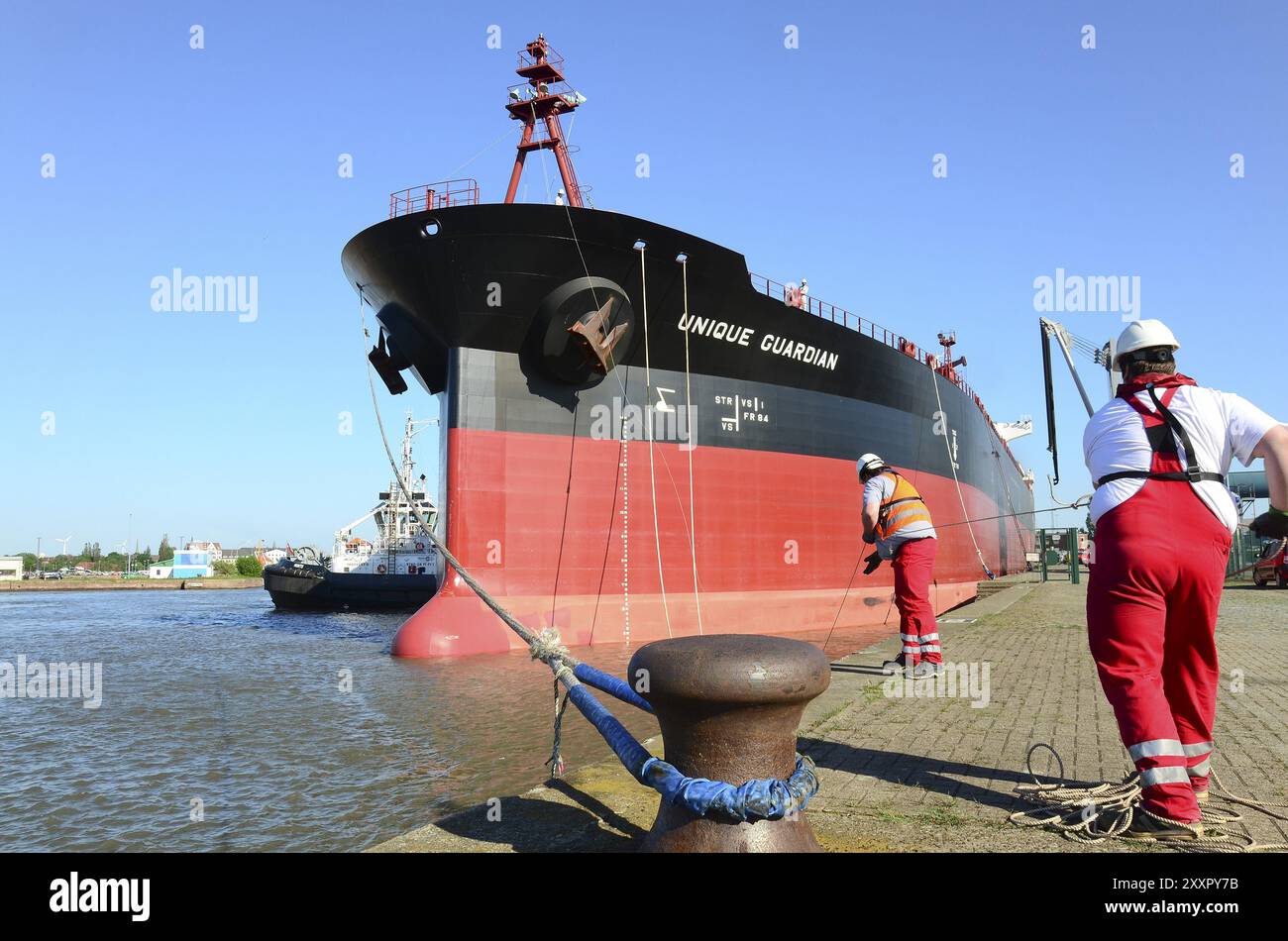 The oil tanker Unique Guardian is moored. Oil tanker Unique Guardian in ...