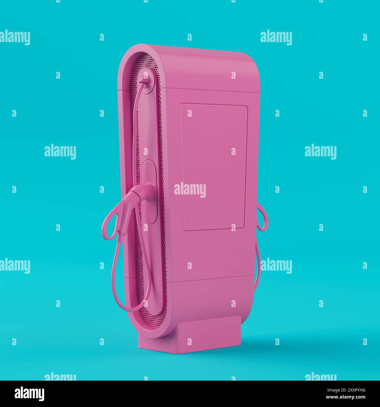 Pink Modern Power Supply for Electric Car Charging Station in Duotone ...