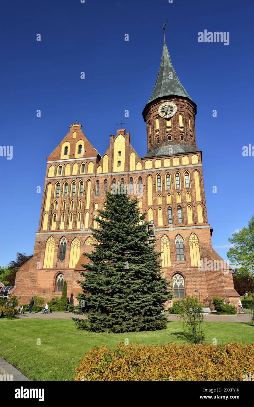 Tower of the Cathedral of Koenigsberg. Gothic 14th century. Symbol of ...