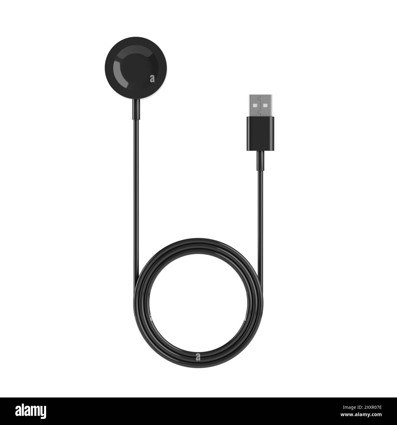 Black Abstract Smartwatch Wireless Magnetic Charger Pad with USB Cable ...