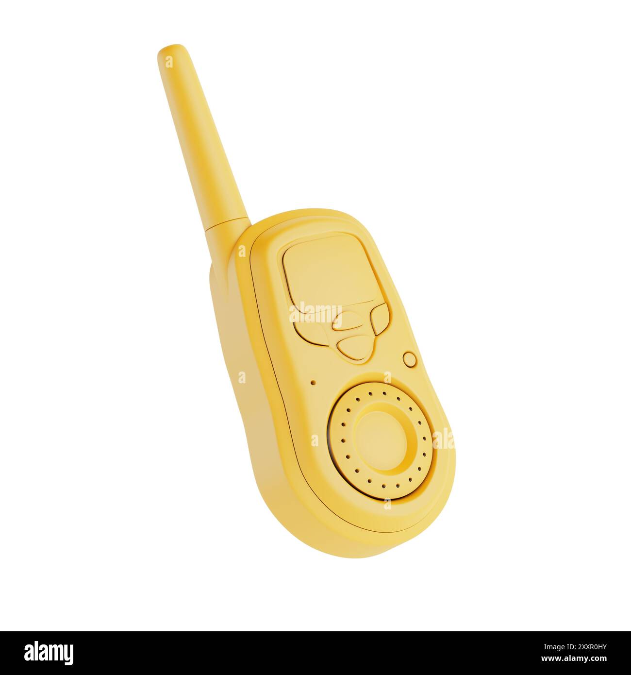 Yellow Walkie Talkie Portable Radio Transceiver in Monochrome Clay ...
