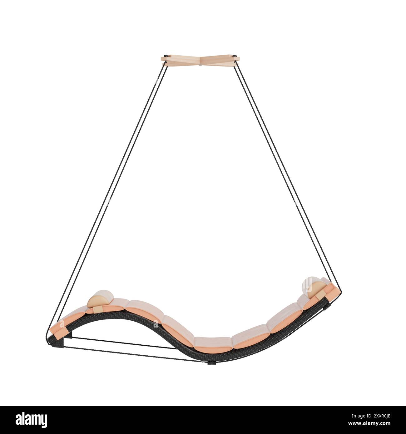 Relax Room Swing Float Chair Hammock Hanged on a Ropes on a white ...