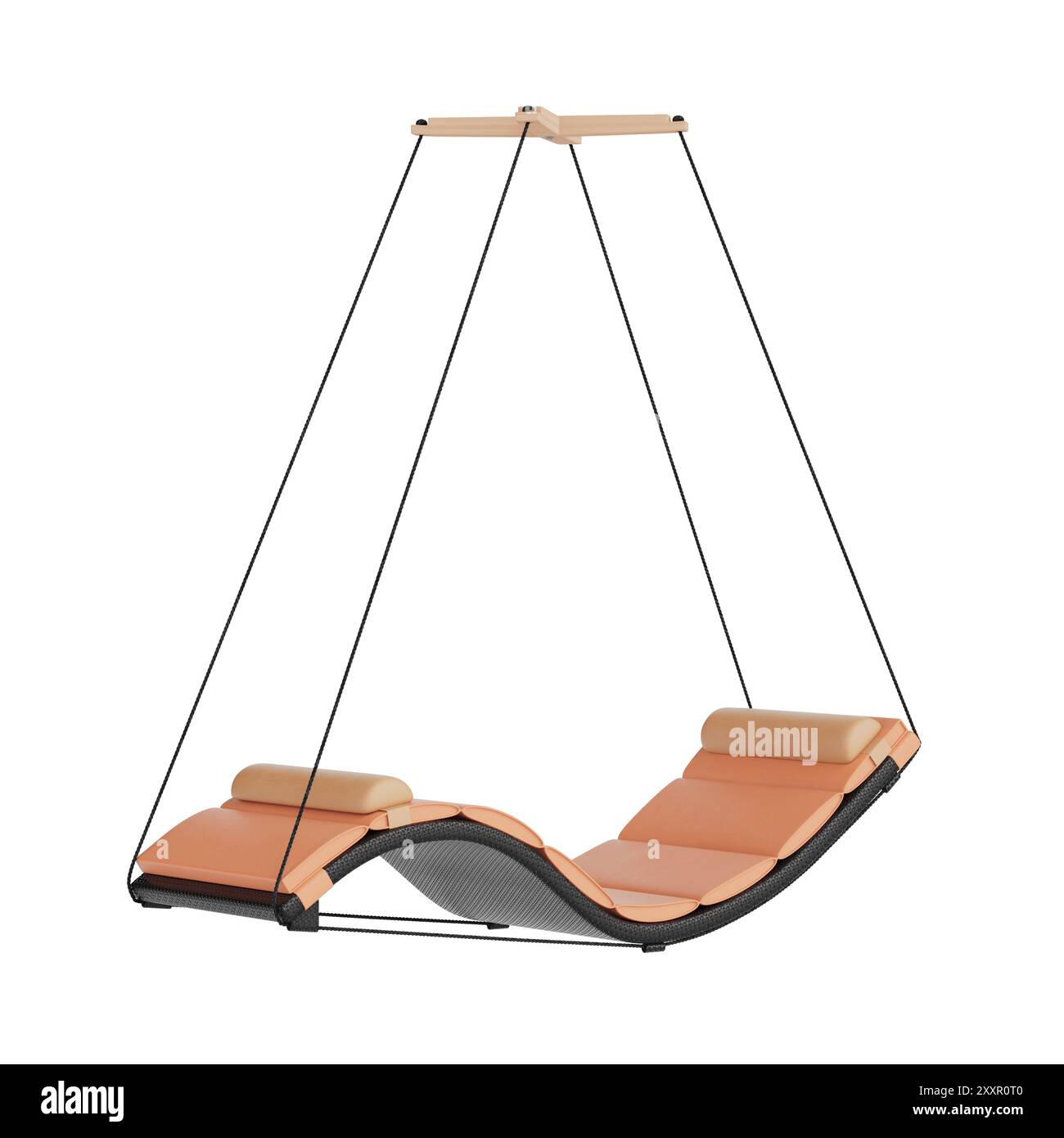 Relax Room Swing Float Chair Hammock Hanged on a Ropes on a white ...