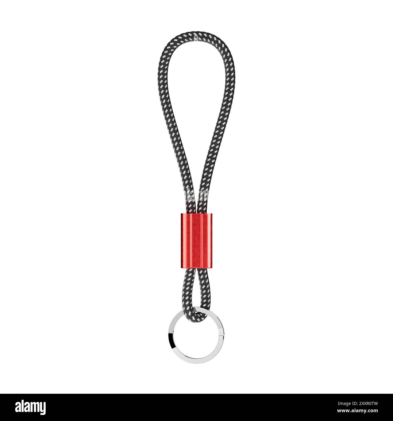 Simple Rope Keychain on a white background. 3d Rendering Stock Photo ...