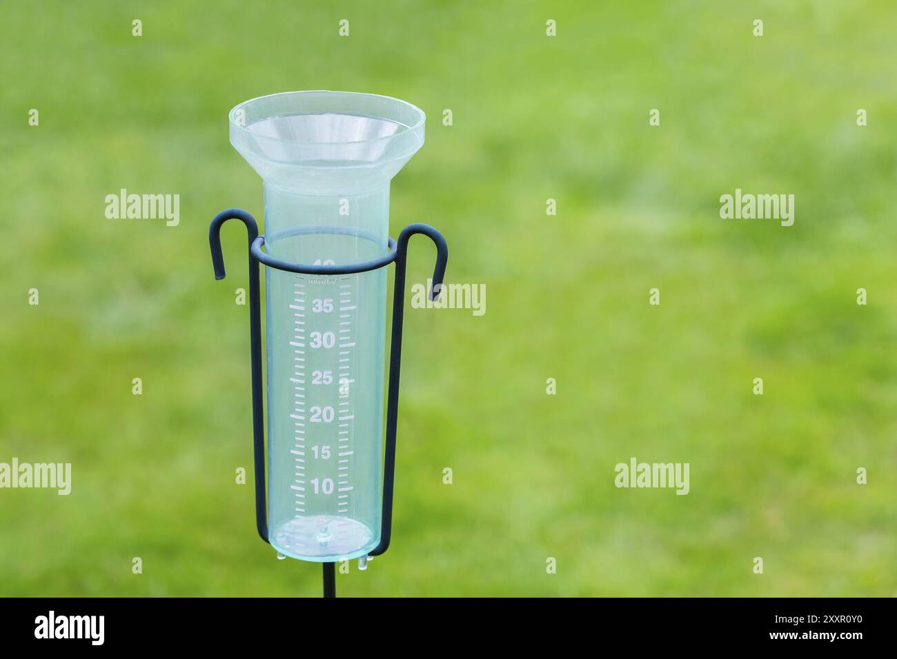 Empty water meter with green grass background Stock Photo - Alamy