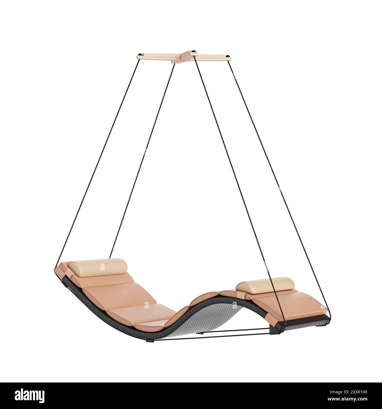 Relax Room Swing Float Chair Hammock Hanged on a Ropes on a white ...