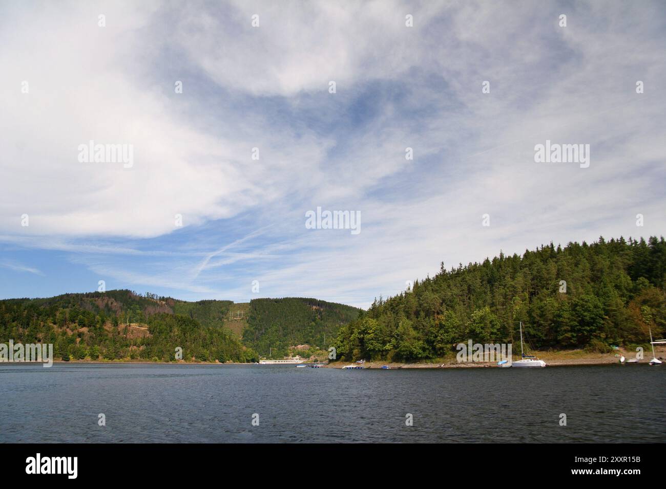 On the Hohenwarte reservoir in Thuringia, the fourth largest reservoir ...