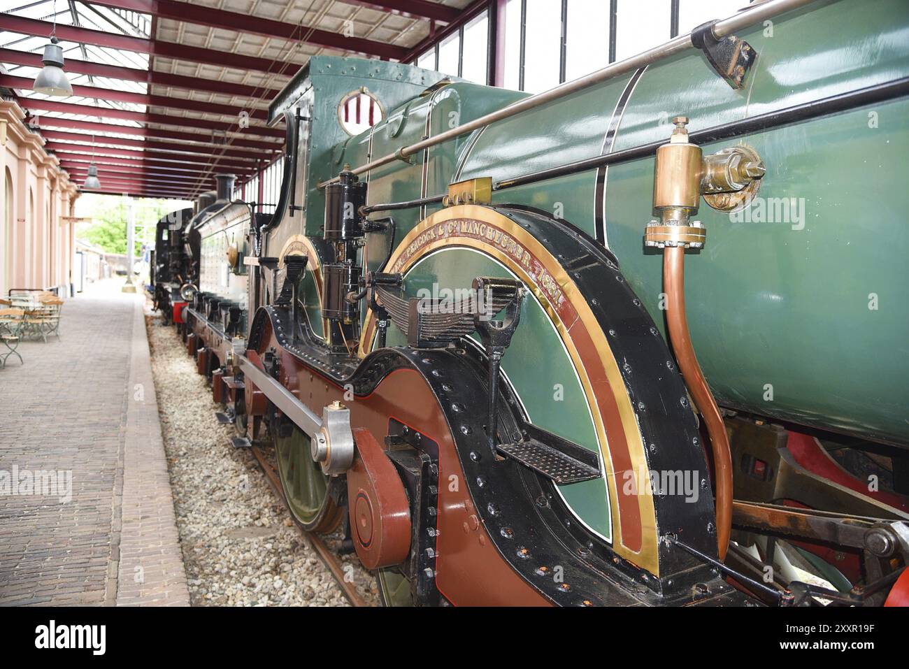 Utrecht, Netherlands. May 8, 2023. Old trains at the railroad museum in ...
