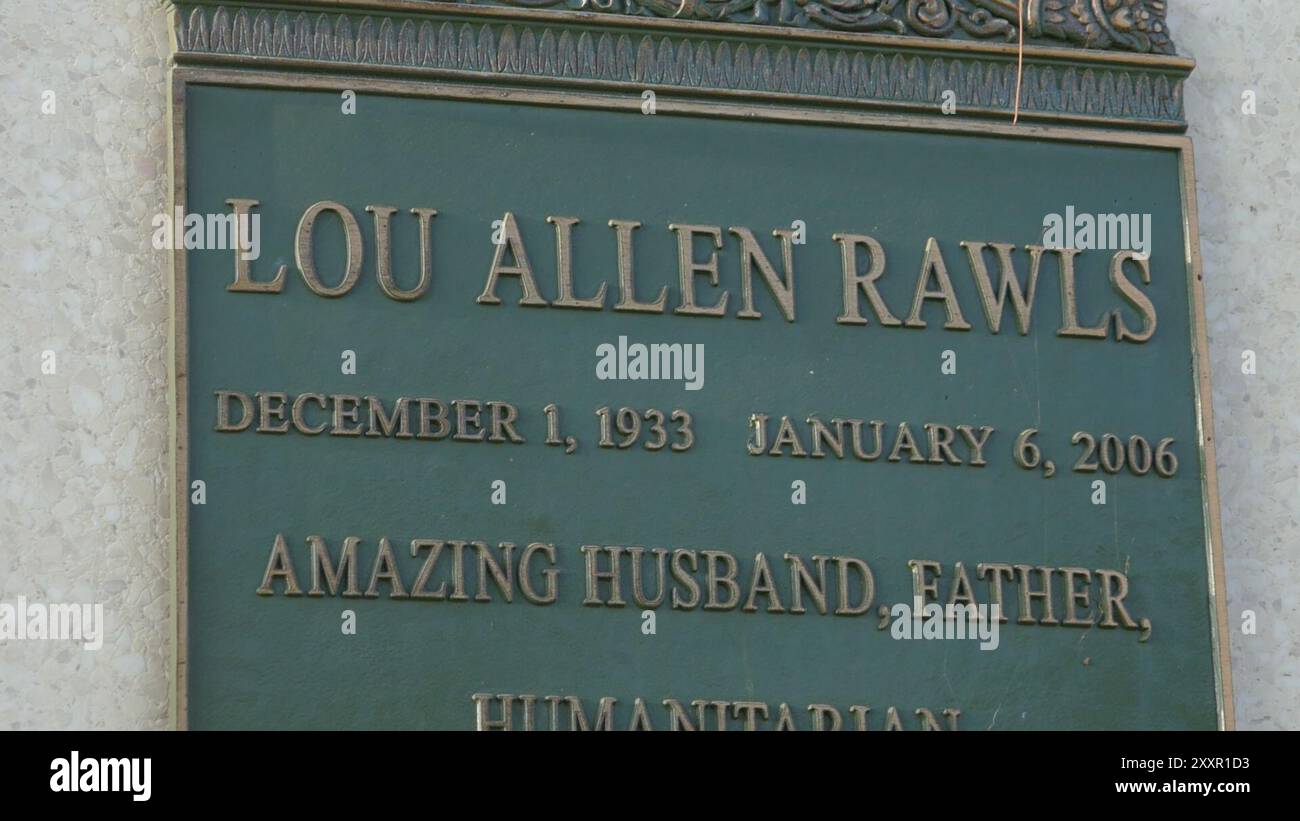 Los Angeles, California, USA 23rd August 2024 Singer Lou Rawls Grave in ...