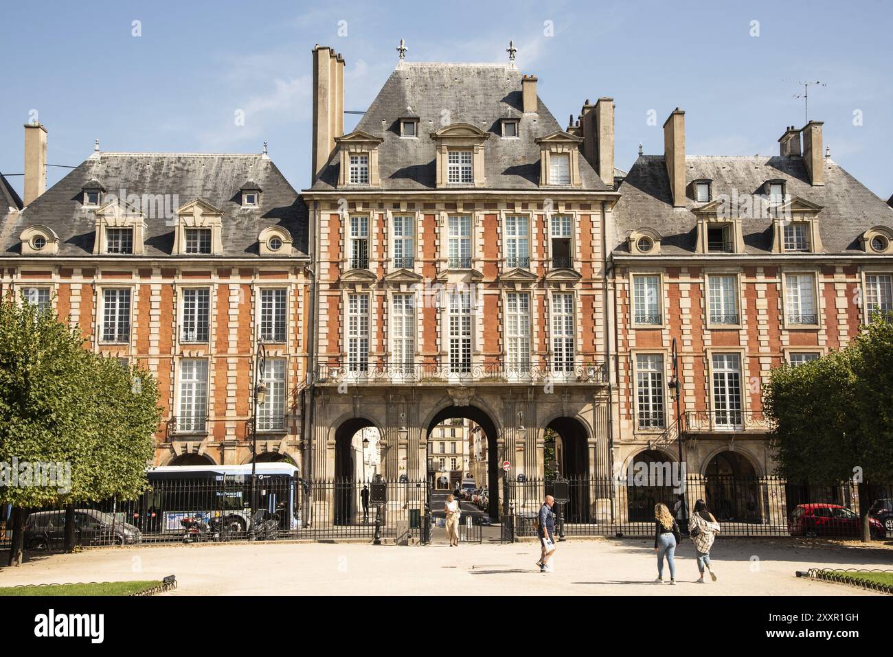 Paris, France. August 2022. Pavillion de la Reine at the Place des ...