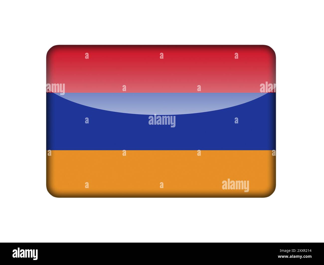The Armenian flag in the form of a glossy icon Stock Photo - Alamy