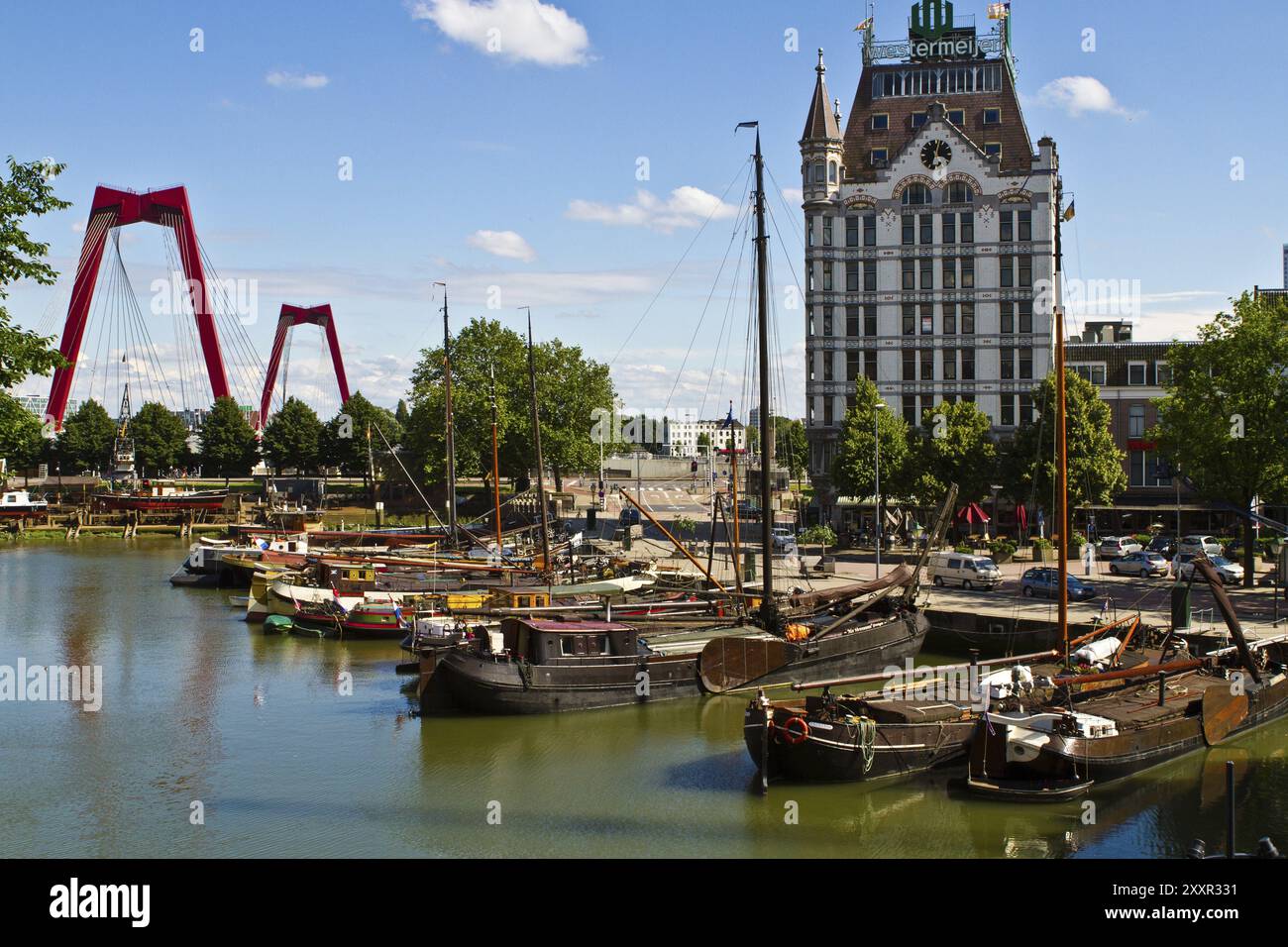 Small harbour basin in Rotterdam near the Cube Houses and the Willems ...