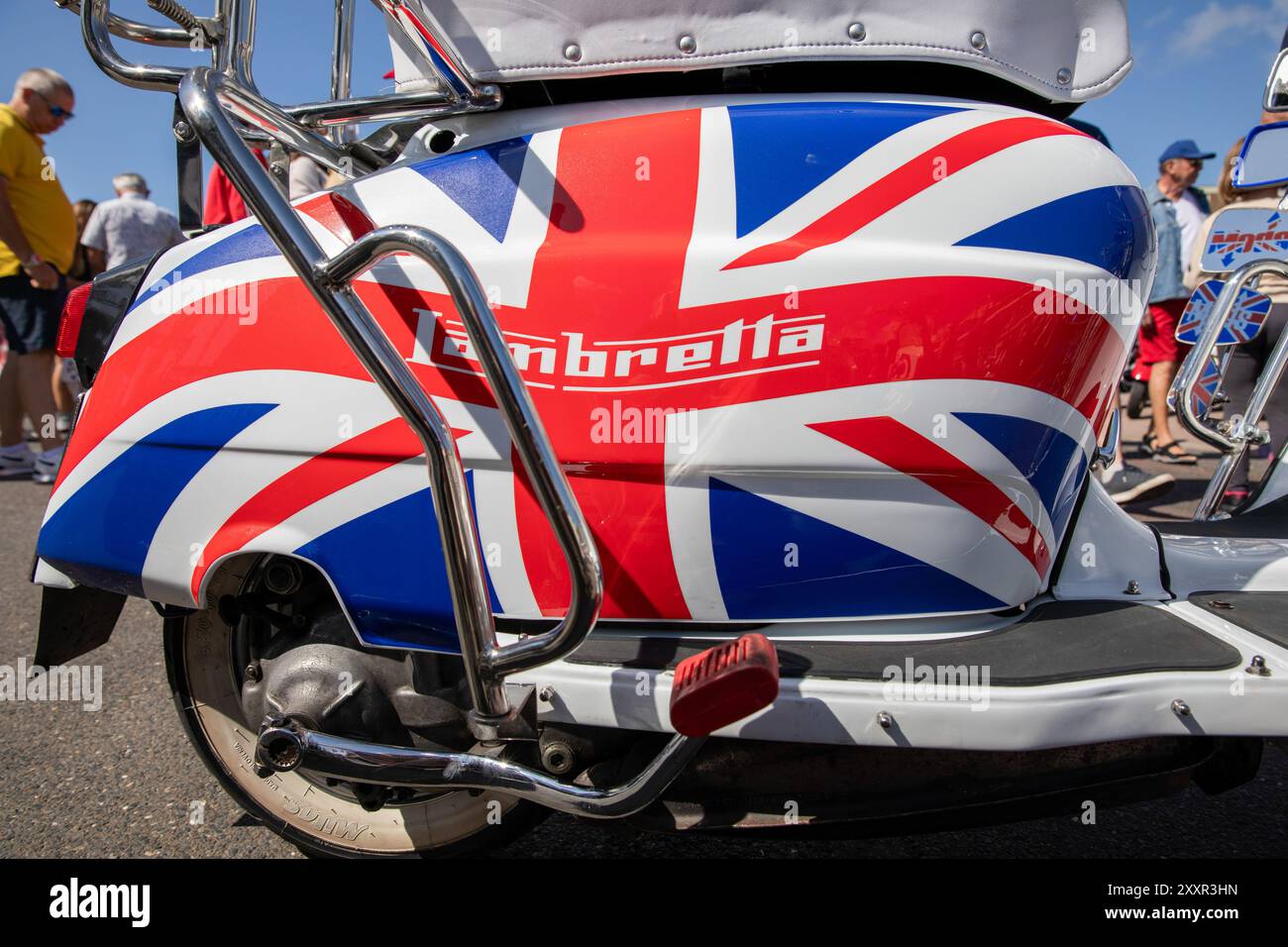 A Lambretta scooter with union flag paint work. Thousands attend the ...