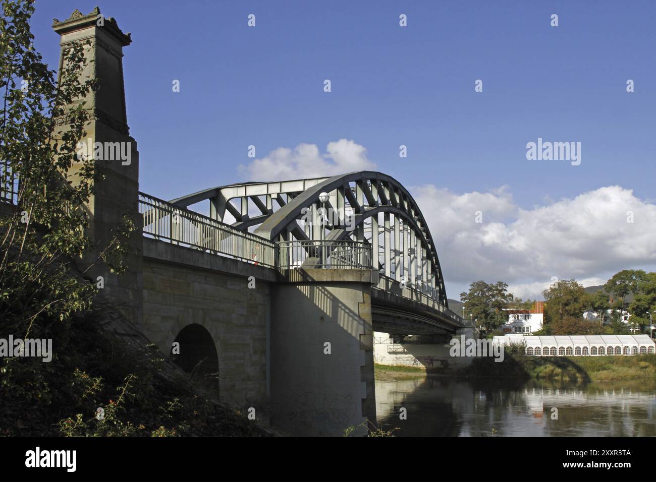 Hindenburg Bridge (Weser Bridge) in Rinteln Stock Photo - Alamy