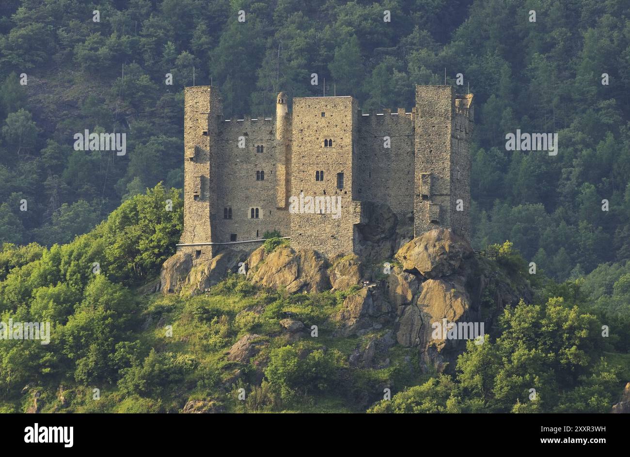 Castle of Ussel 01 Stock Photo - Alamy