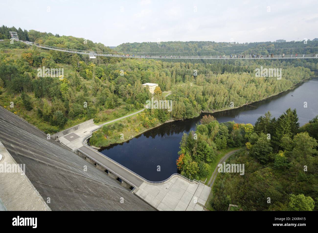 View of the Rappbode Dam. View on Rappbode Dam Stock Photo - Alamy