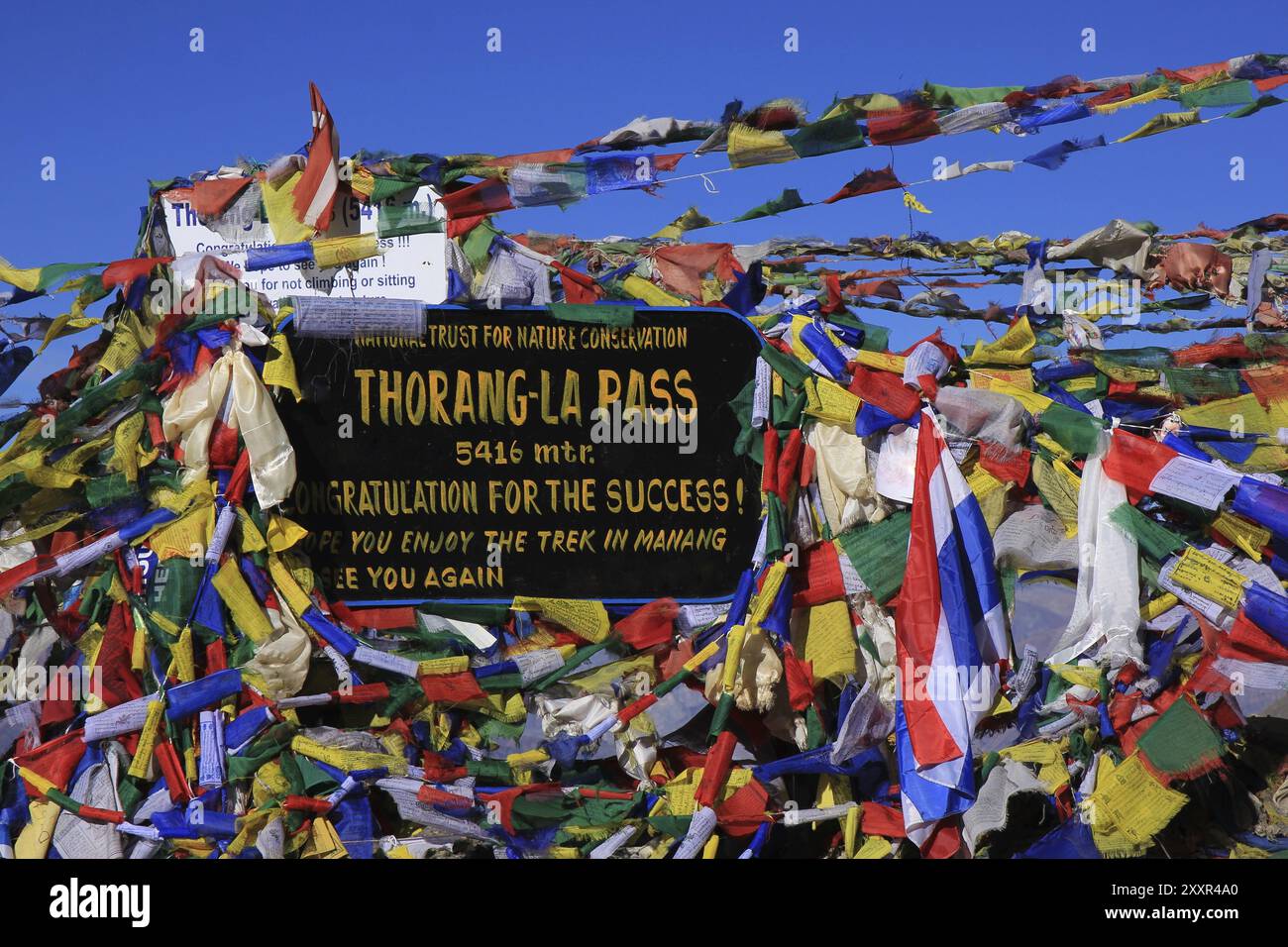 Scene in the Annapurna Conservation Area, Nepal. Thorang La pass Stock ...