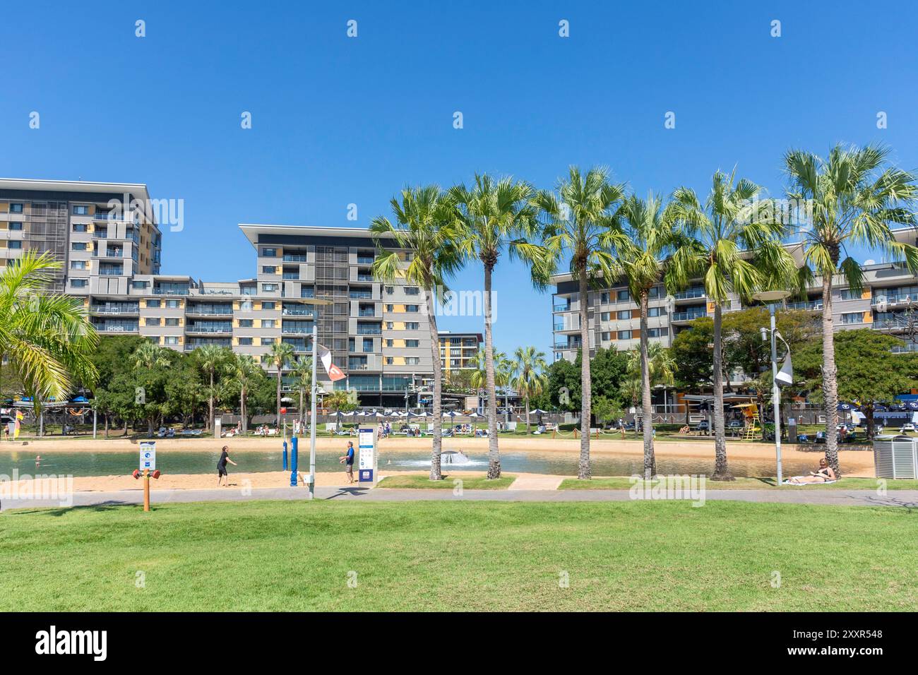 Peninsula Lawns and Waterfront Lagoon, Darwin Waterfront Precinct, City ...