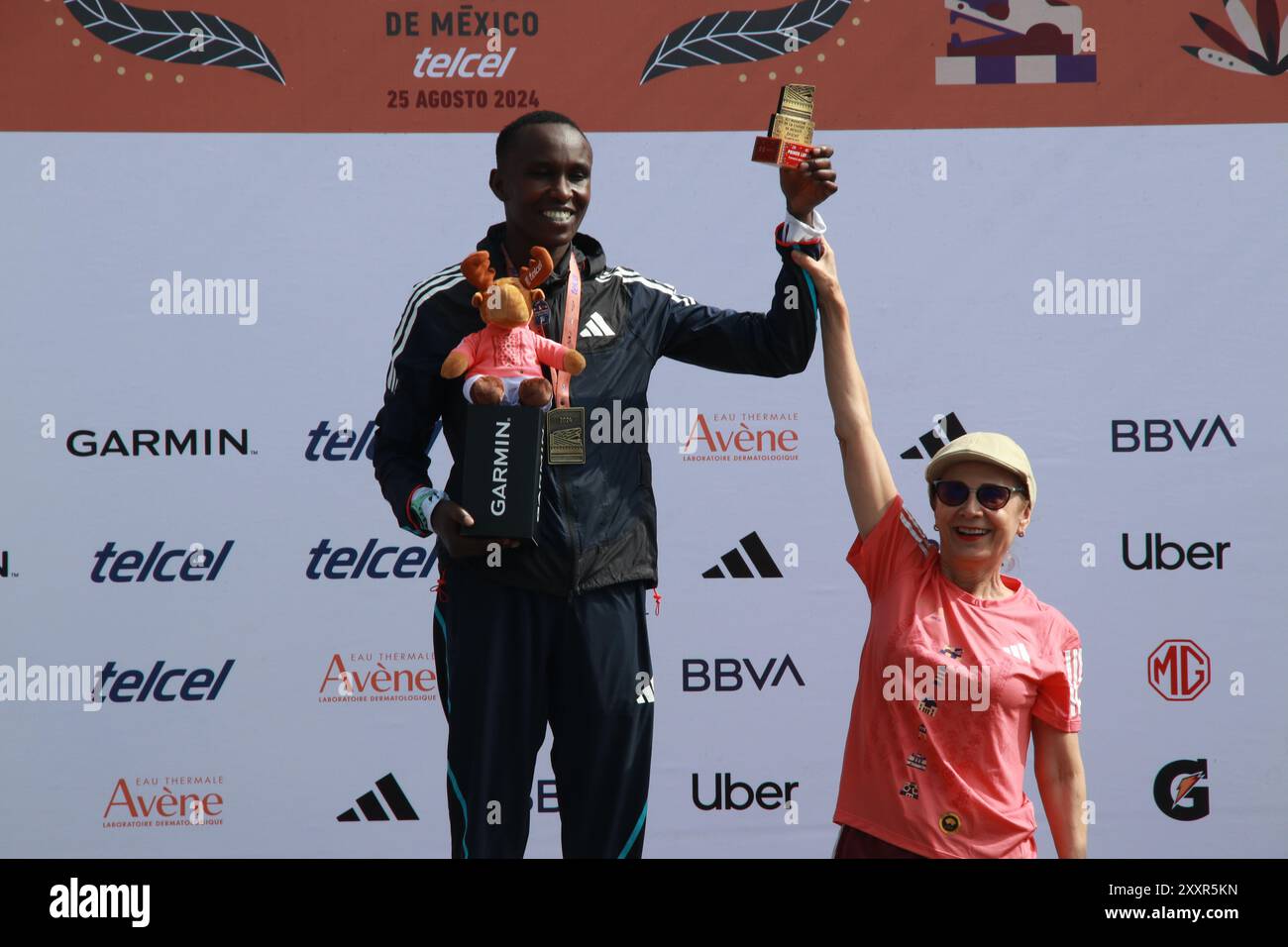 Mexico City, Mexico. 25th Aug, 2024. Fancy Chemutai of Kenya receives ...