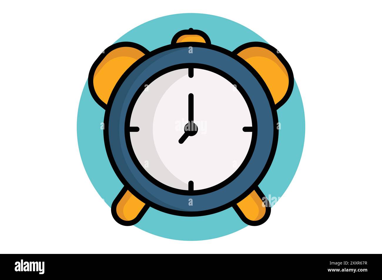 Alarm clock colored outline icon. icon related to timer. productivity ...