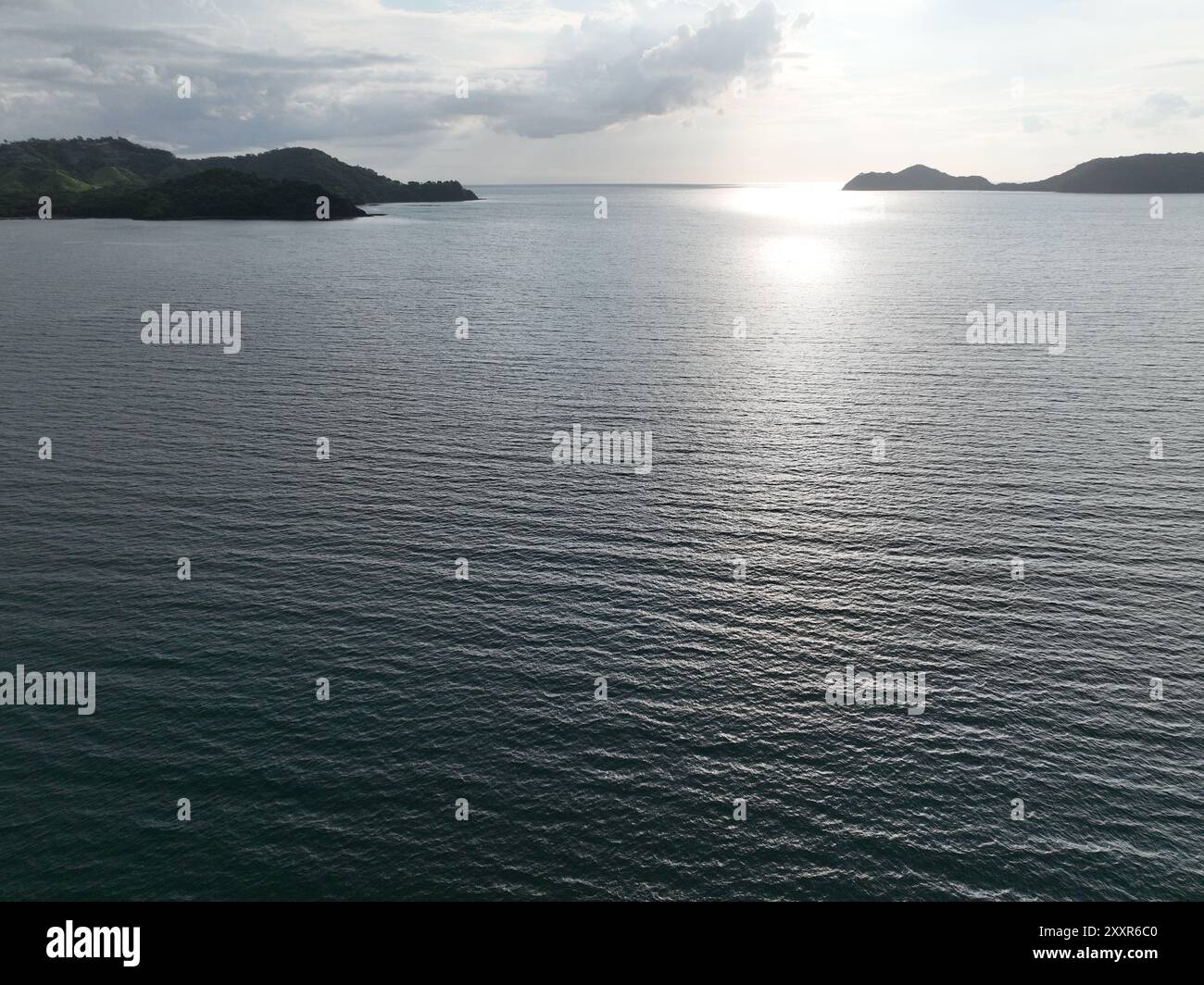 Aerial View of Playa Panama, Bahia Culebra and Peninsula Papagayo in ...