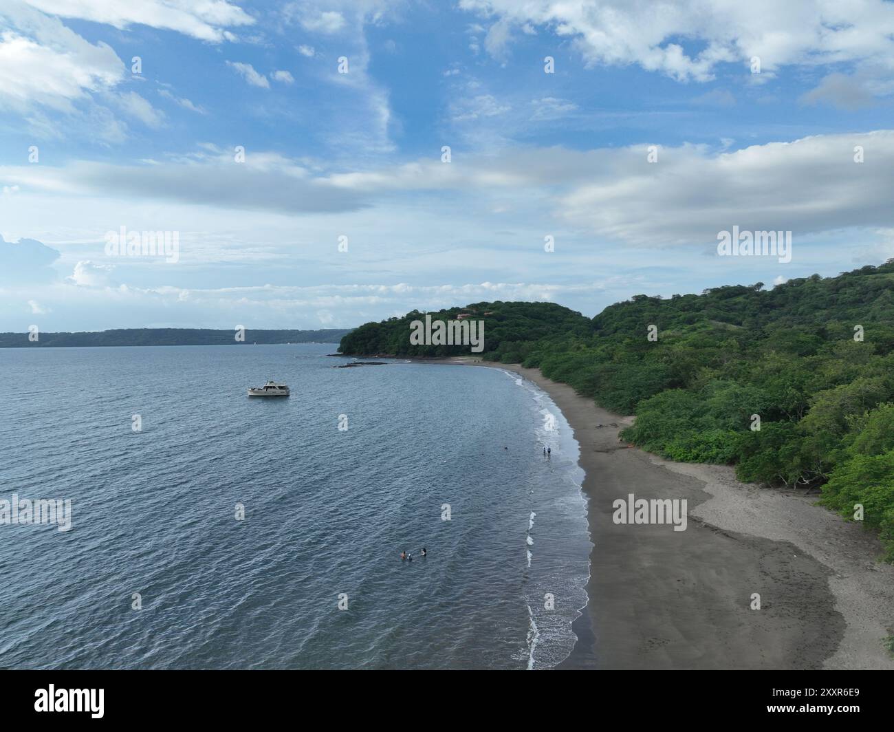Aerial View of Playa Panama and Bahia Culebra in Guanacaste, Costa Rica ...