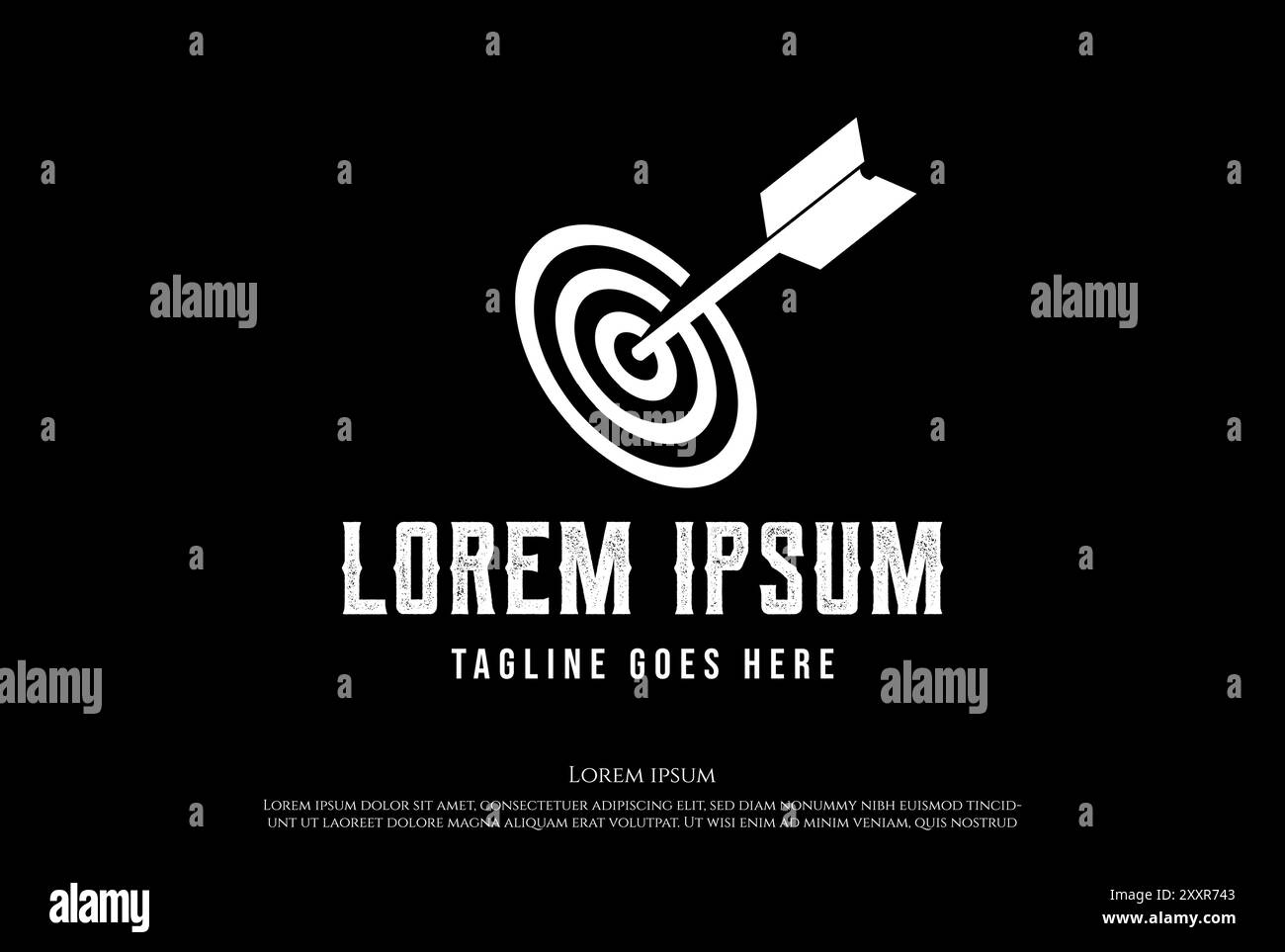 Simple Minimalist Arrow Target for Sport Logo Design Vector Stock ...