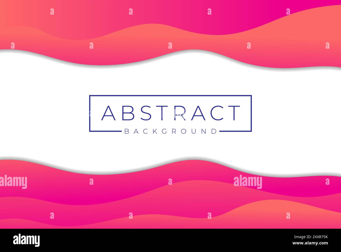 Pink Violet Wave Abstract Landscape Vector 3D Background with Paper Cut ...