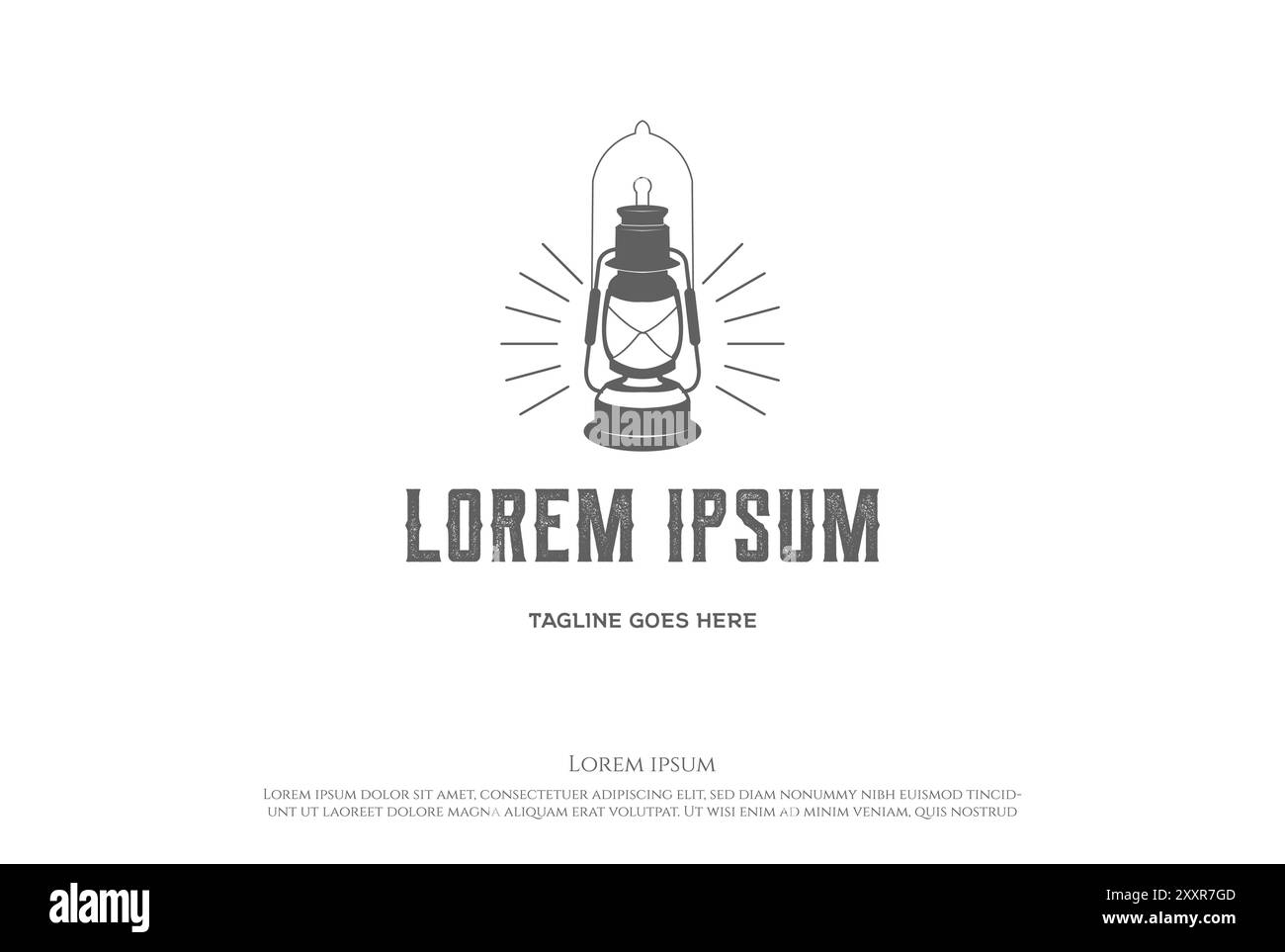 Vintage Retro Oil Storm Lamp for Camp Mining Logo Design Vector Stock ...