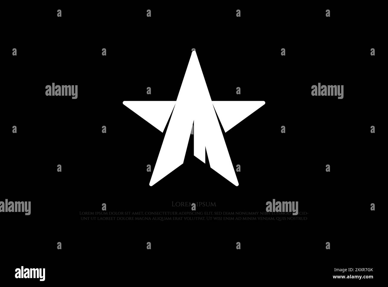 Black Star And Arrow Logo