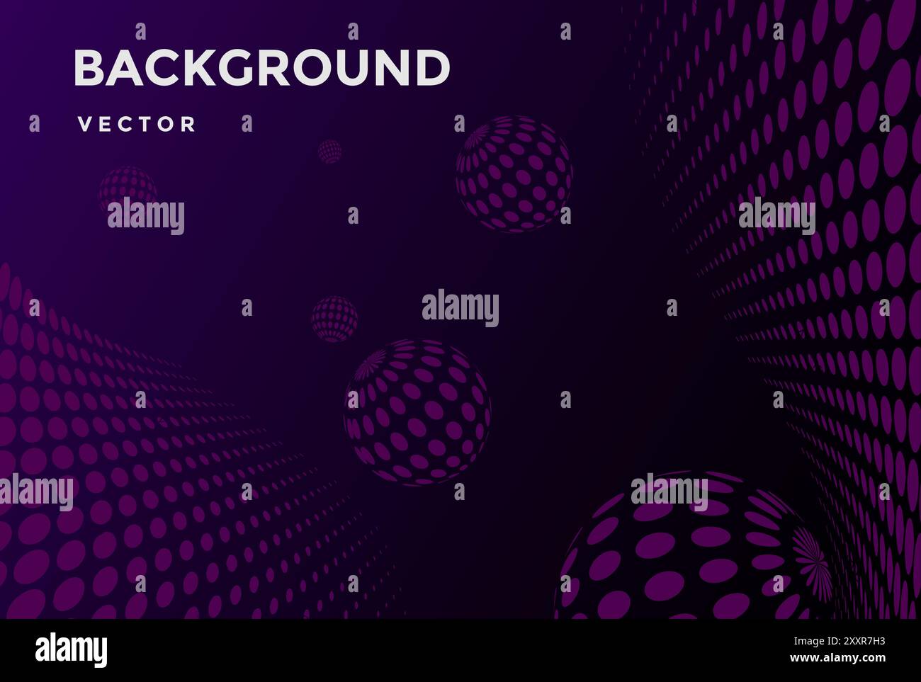 Violet Purple 3D Abstract with with Sphere Ball Globe Orb Dot Pattern ...