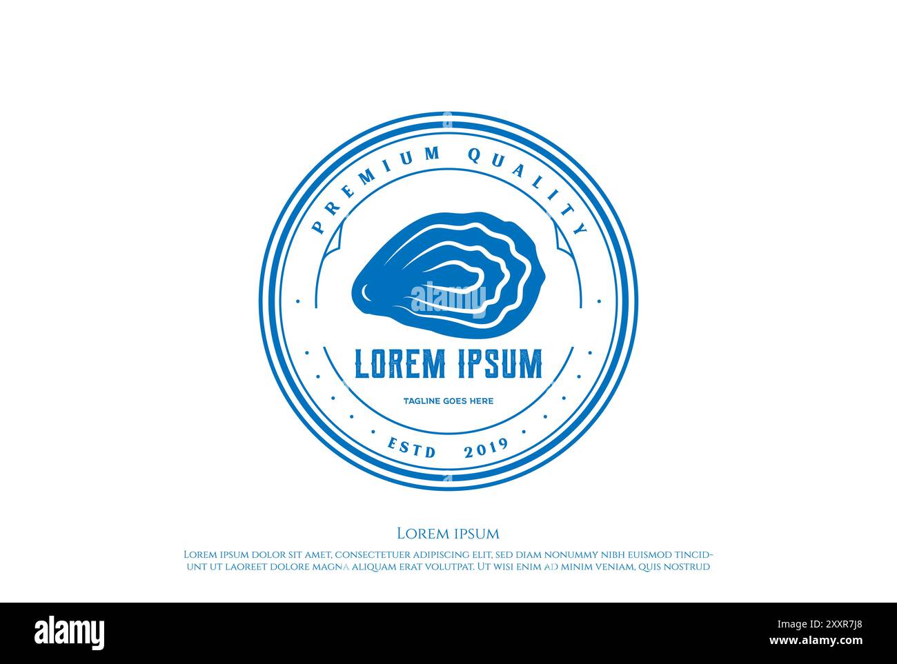 Vintage Retro Oyster Shell Scallop Clam for Seafood Restaurant or ...