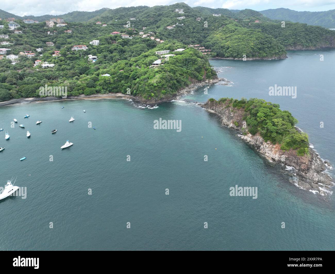 Aerial View of Ocotal Beach near Playas del Coco in Guanacaste, Costa ...