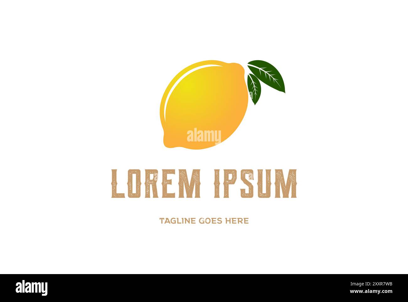 Yellow Fresh Fruit Lemon for Beverage Product Label Logo Design Vector ...
