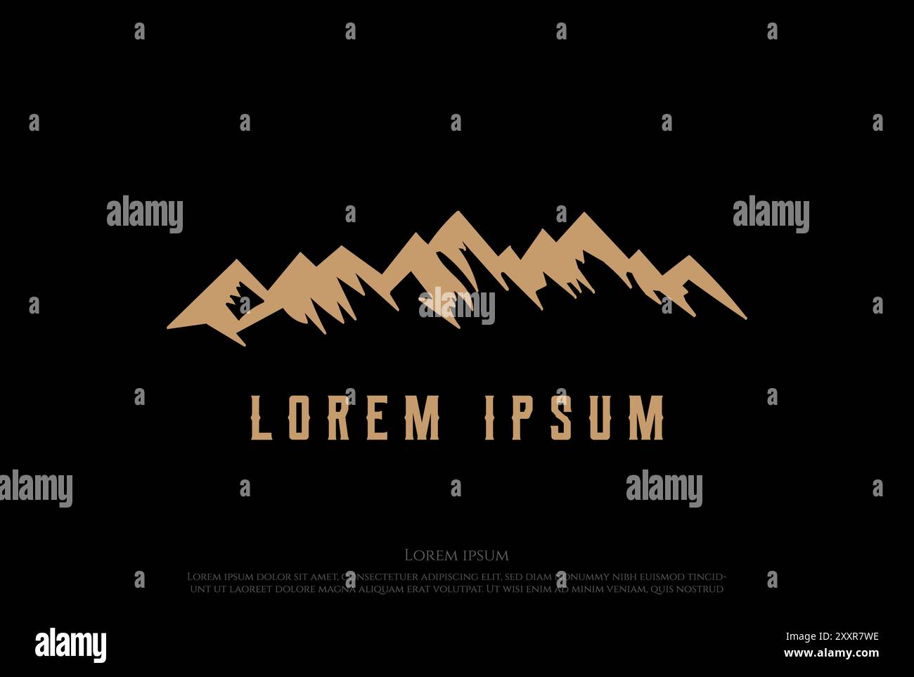 Alpine rocky landscape Stock Vector Images - Alamy