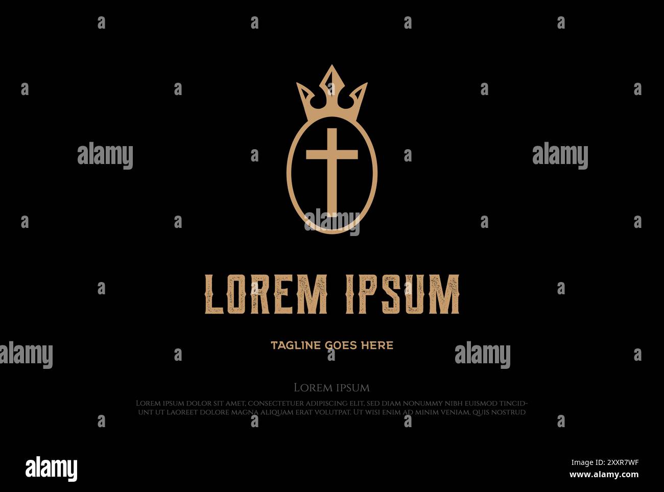 Elegant Luxury Golden King Crown with Jesus Christian Cross for Church ...