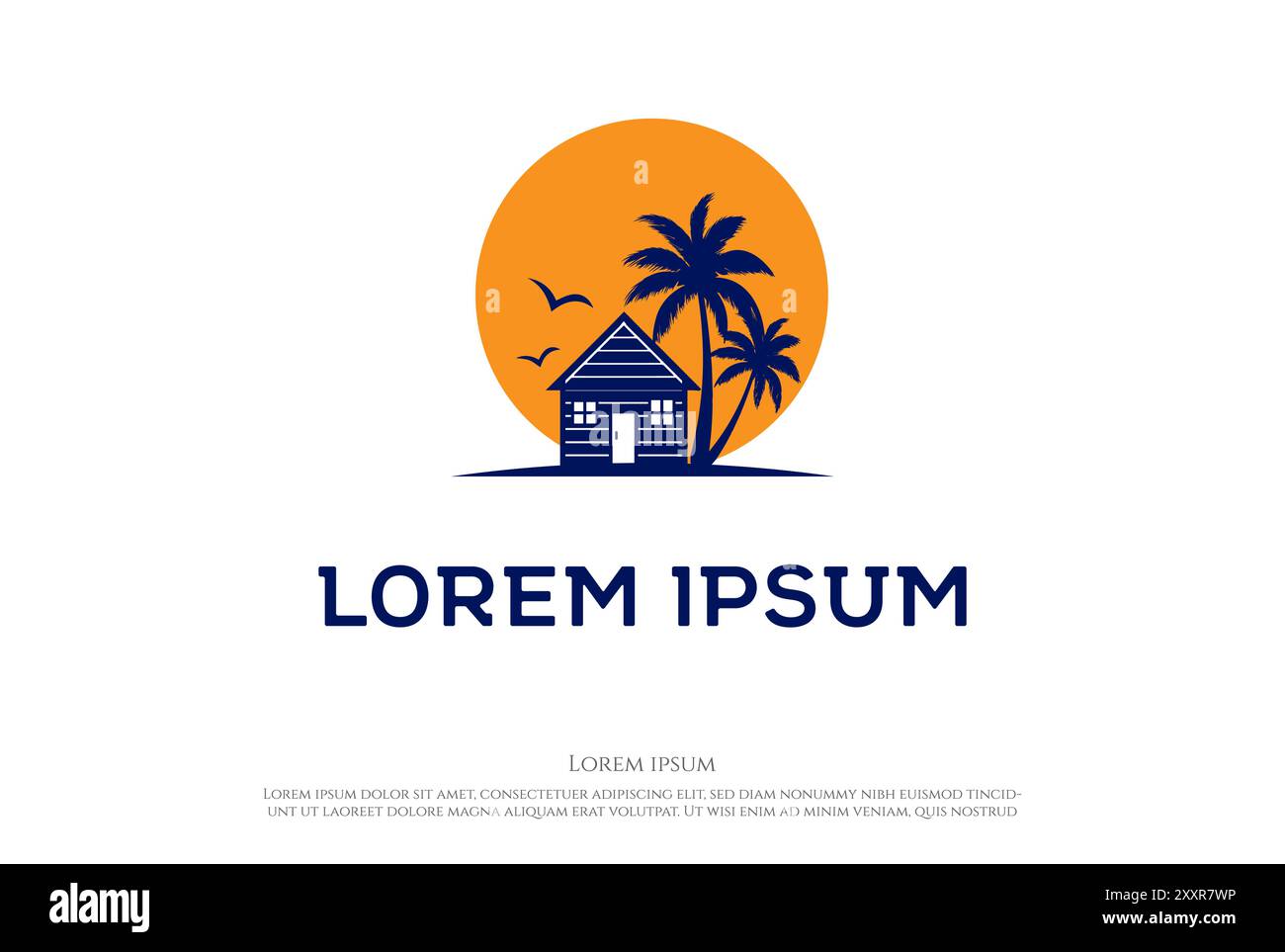 Sunset Palm House Cabin Cottage Resort Hotel Inn Real Estate Summer ...