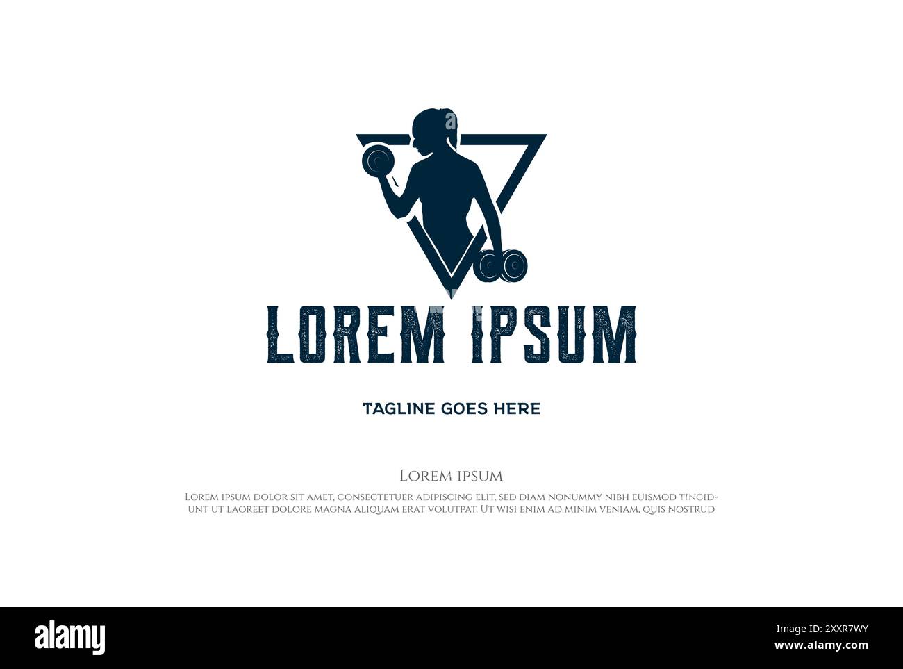 Woman Girl Lady Female Silhouette with Dumbbell for Fitness Gym Sport ...