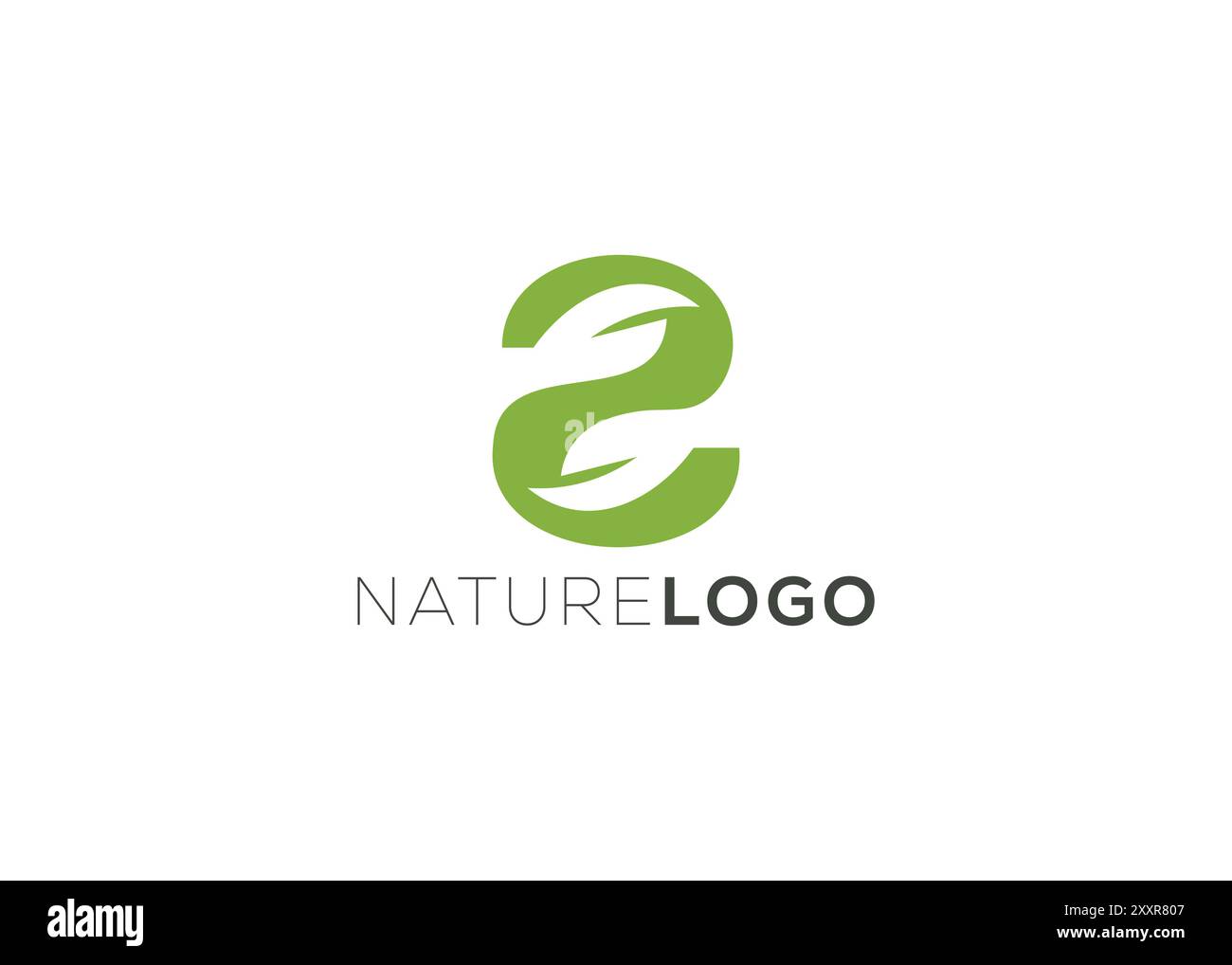 Letter Z Green abstract leaf logo design template Stock Vector Image ...